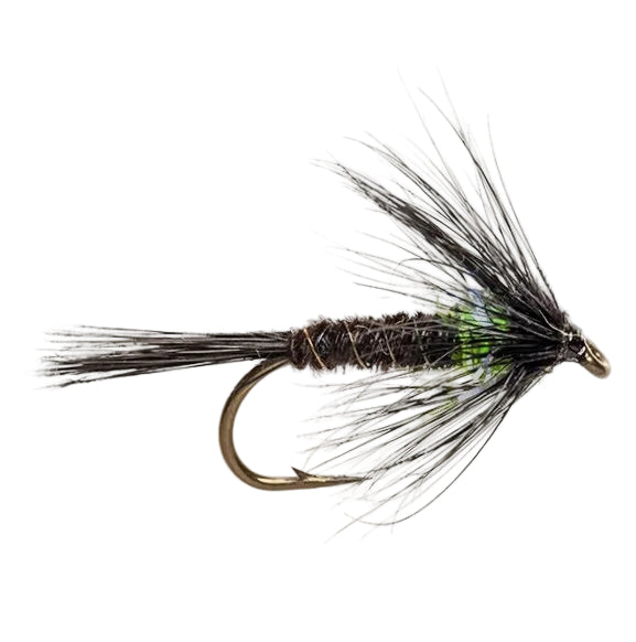 SLIM LINE NYMPH FLY CRUNCHER STRAGGLE FRITZ BLACK & LIME — Fliesonline